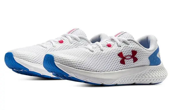 Under Armour Charged Rogue 3 Athletic Sneakers - White/blue/red