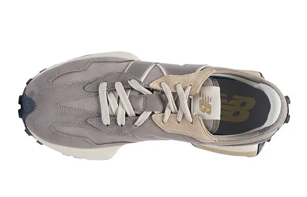 NEW BALANCE 327 Athletic Sneakers - Grey/white/gold