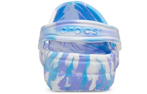 CROCS Classic Clog Marble Sports Sandals - White/blue