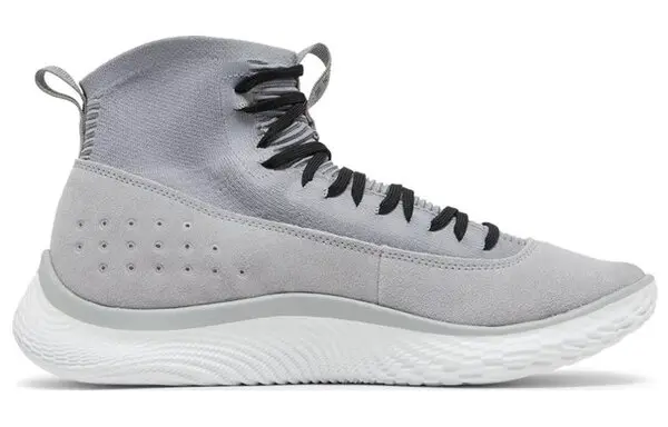 Under Armour Curry 4 Flotro Mid Top Basketball Shoes - Grey