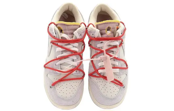 Nike X Off-white Dunk Low 'lot 33 Of 50' Sneakers - Gray/white