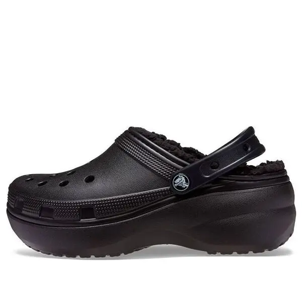 CROCS Classic Platform Lined Clog - Black