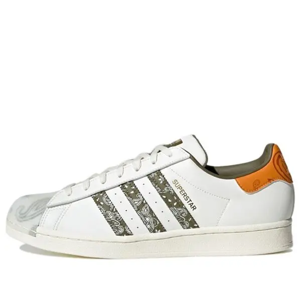 Adidas Superstar "bandana Off Focus Orange" Sneakers - White