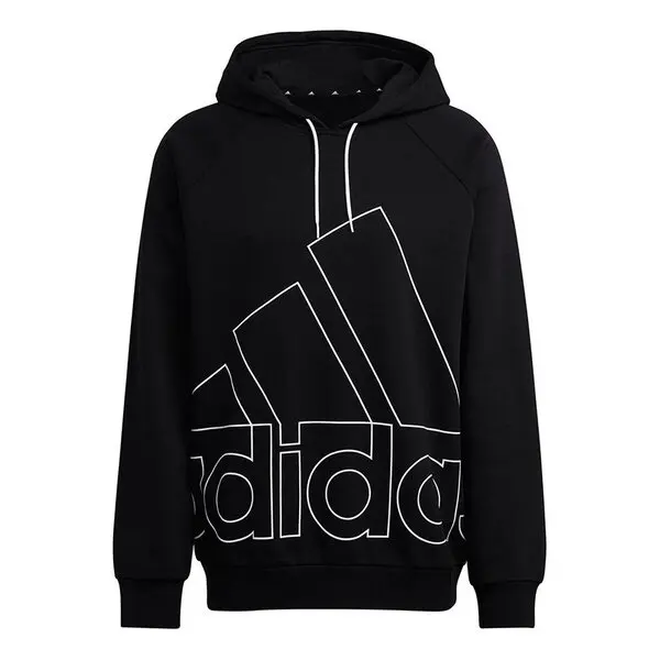 Adidas Big Logo Pullover Hoodie - Black