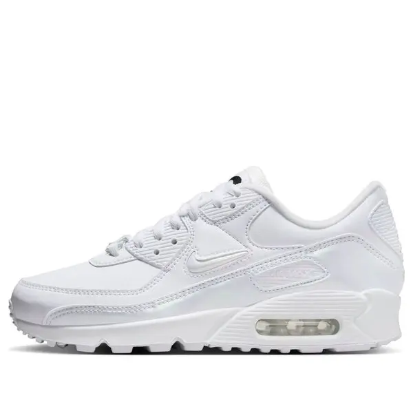 Nike Max 90 Se "just Do It" Iridescent Lace-up Sneakers - White
