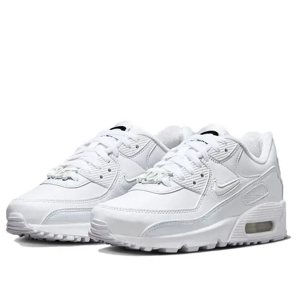 Nike Max 90 Se "just Do It" Iridescent Lace-up Sneakers - White