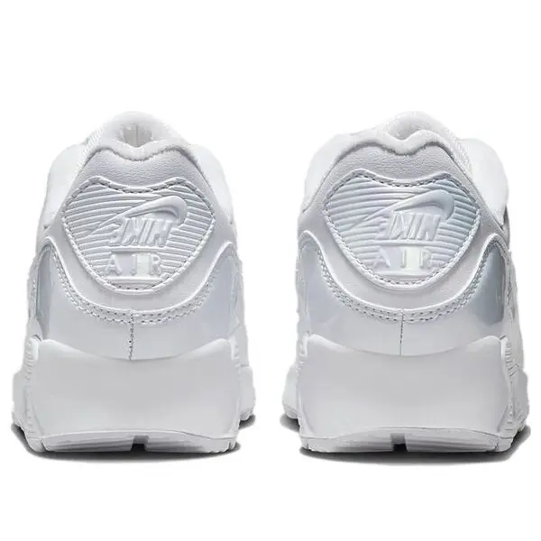 Nike Max 90 Se "just Do It" Iridescent Lace-up Sneakers - White
