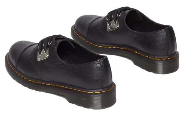 Dr. Martens 1461 Toe Plate Lunar Leather Oxford Shoes - Black