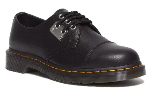 Dr. Martens 1461 Toe Plate Lunar Leather Oxford Shoes - Black