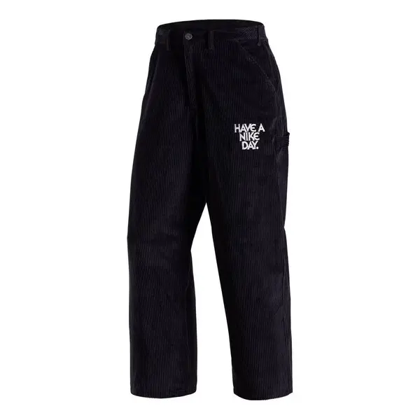 Nike Life Corduroy Cargo Trousers - Black