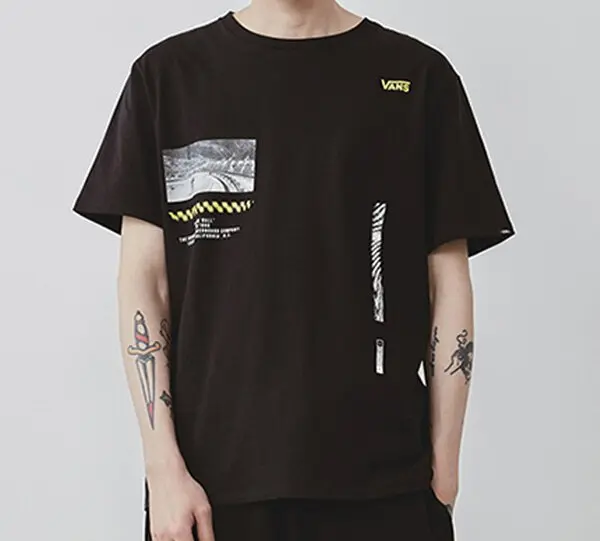 VANS Logo Print Crewneck T-shirt