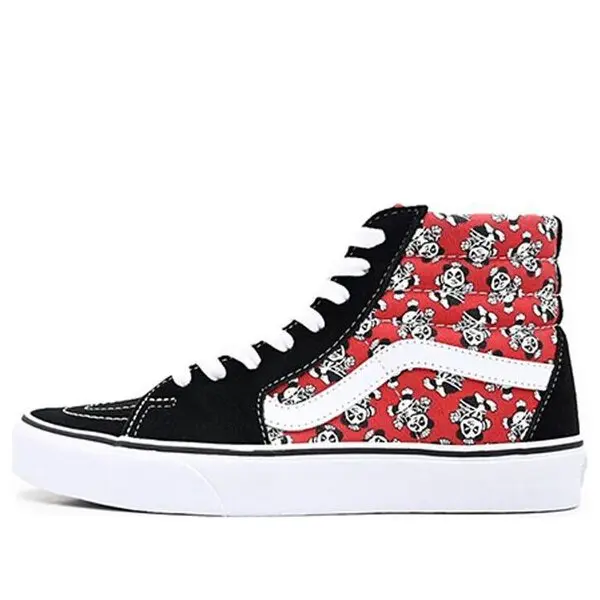 VANS Sk8-hi High Top Lace-up Sneakers - Black/red