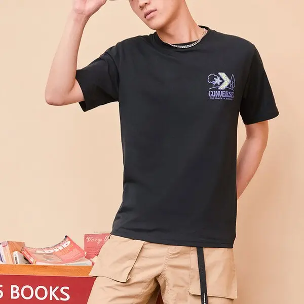 CONVERSE Landscape Center Tee Asia Sizing - Black
