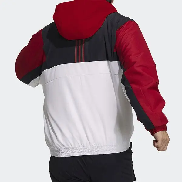 Adidas Colorblock Hooded Long Sleeve Zip-up Jacket