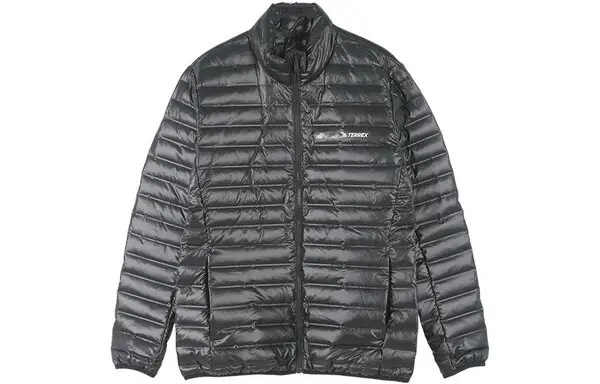 Adidas Hooded Down Jacket With Zipper Closure