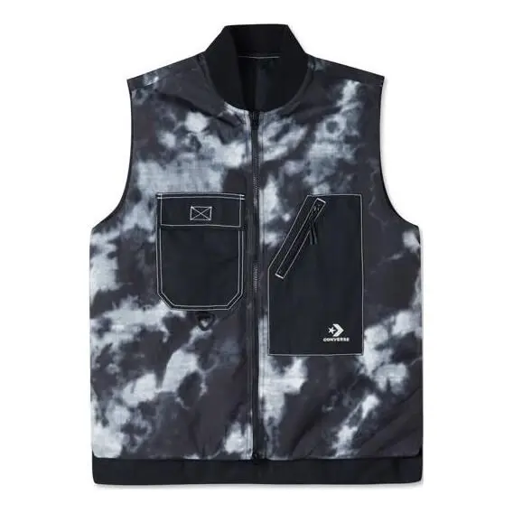 CONVERSE Reversible Padded Utility Vest - Black/multi-color
