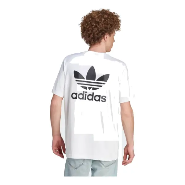 Adidas Originals Adicolor Classics Back+front Trefoil Boxy Tee 'white Black - White/black