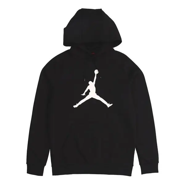 JORDAN Air Fleece Lined Pullover Hoodie - Black