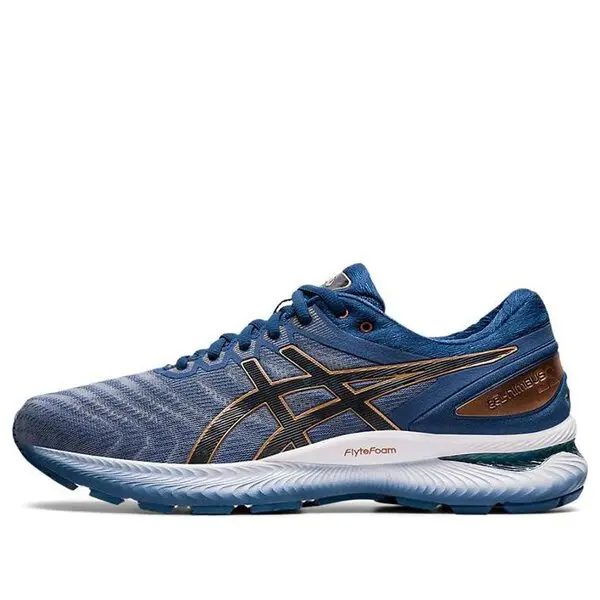 Asics Gel-nimbus 22 Athletic Sneakers - Grey/blue