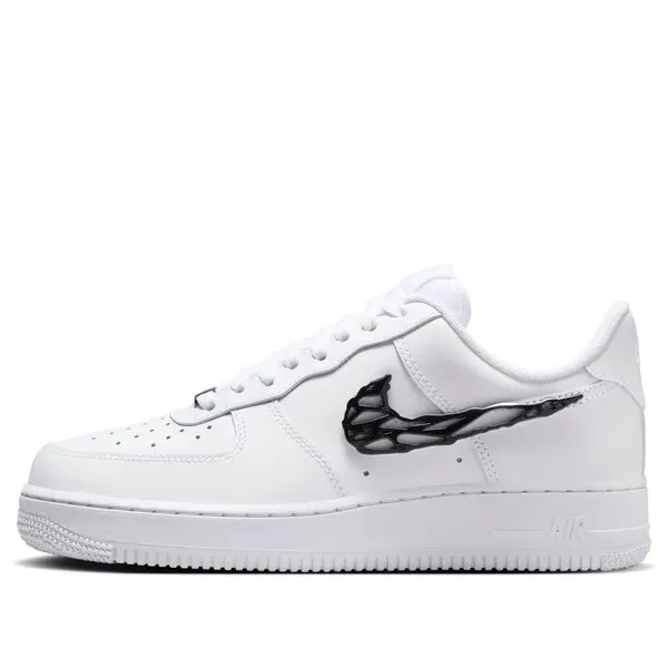 Nike Force 1 Low "liquid Metal Swoosh" Sneakers - White/black