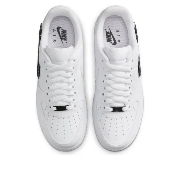 Nike Force 1 Low "liquid Metal Swoosh" Sneakers - White/black