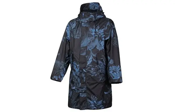 Nike Aop Printed Hooded Parka Coat 'blue Black