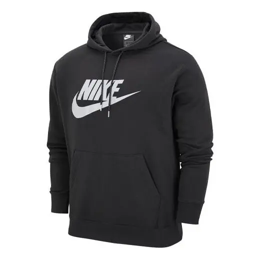 Nike Casual Alphabet Logo Fleece Hoodie - Black
