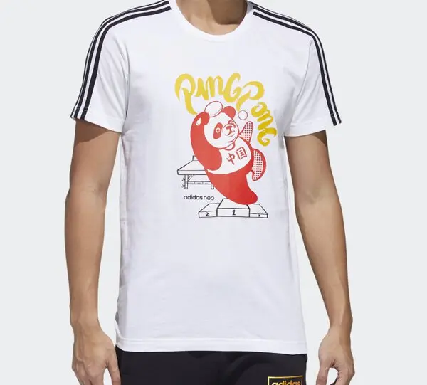 Adidas Neo Panda 3-stripes Graphic T-shirts 'white Red