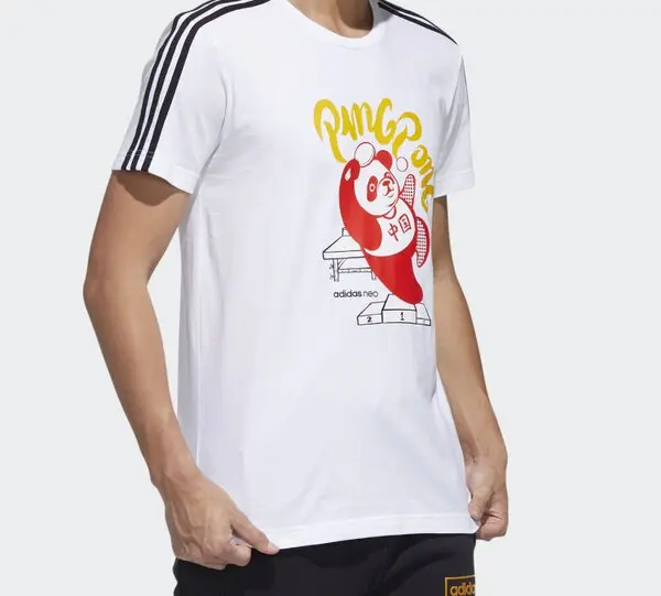 Adidas Neo Panda 3-stripes Graphic T-shirts 'white Red