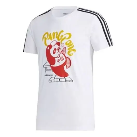 Adidas Neo Panda 3-stripes Graphic T-shirts 'white Red - White/red