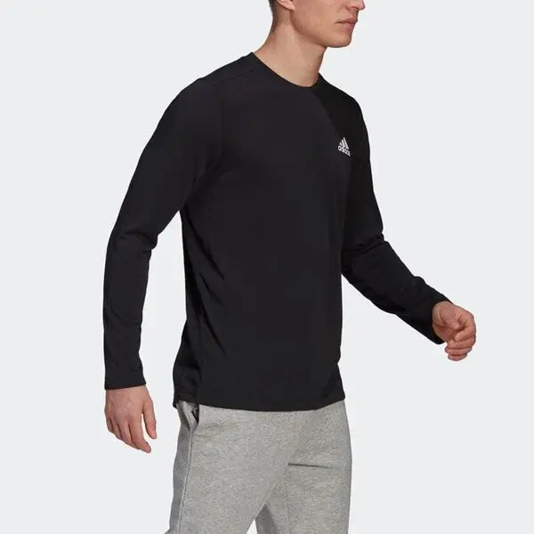 Adidas Solid Color Logo Long Sleeve T-shirt