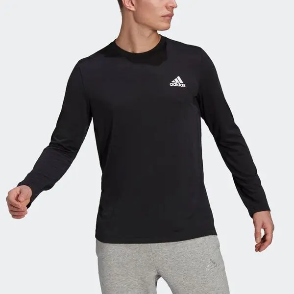 Adidas Solid Color Logo Long Sleeve T-shirt