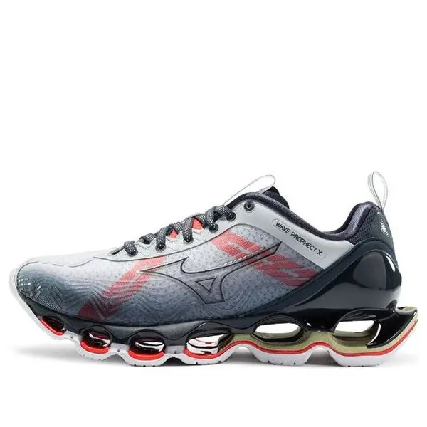 Mizuno Wave Prophecy X 10 Athletic Sneakers - Grey/red