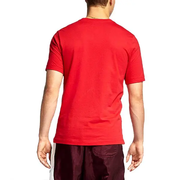 Nike Club Embroidered Logo Sports Round Neck Short Sleeve - Red