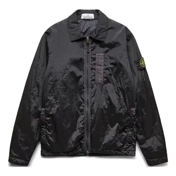 Stone Island Compass Patch Zipped Jacket - Black