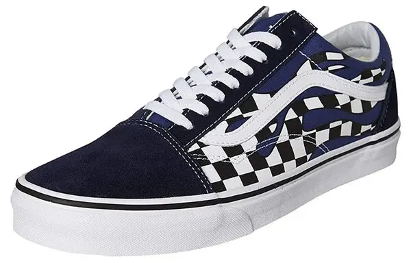 VANS Old Skool Checker Flame Sneakers - Black