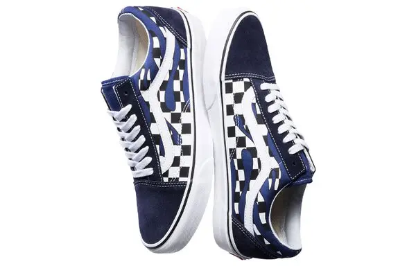 VANS Old Skool Checker Flame Sneakers - Black
