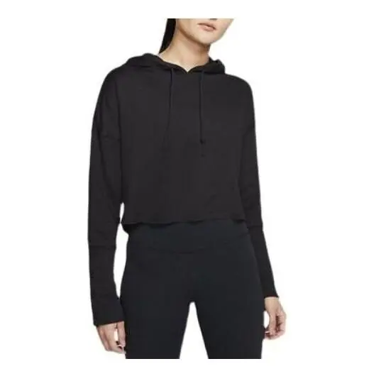 Nike Yoga Luxe Crop Training Hoodie 'black - Black/multi-color