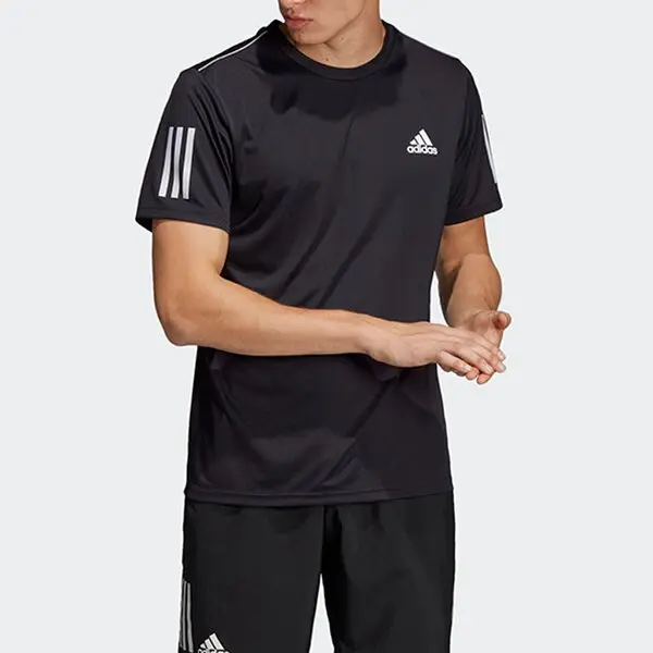 Adidas Club 3-stripes Tennis Short Sleeve T-shirt - Black