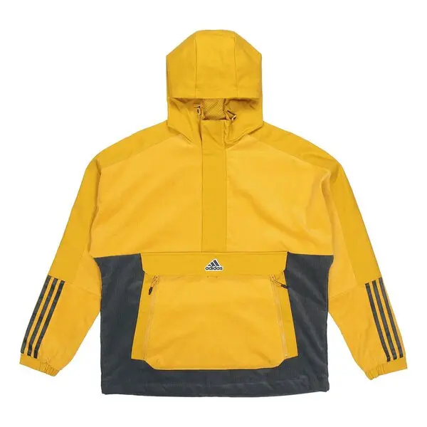 Adidas Colorblock Corduroy Hooded Anorak Jacket - Default Color