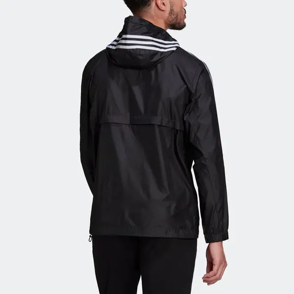 Adidas 3s Wb Stripe Logo Micro Mark Printing Sports Training Hooded Jacket