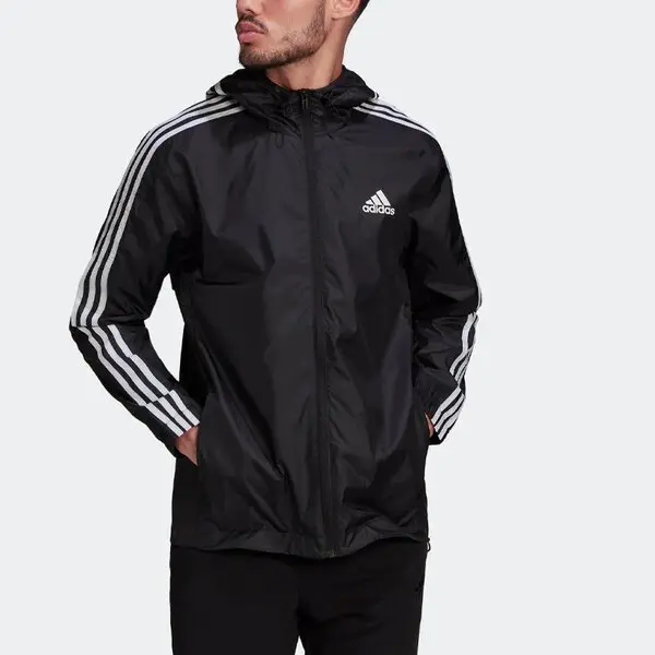 Adidas 3s Wb Stripe Logo Micro Mark Printing Sports Training Hooded Jacket