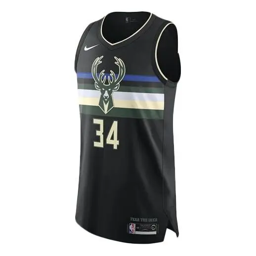 Nike Nba Giannis Antetokounmpo Milwaukee Bucks Statement Edition Authentic Jersey - Black