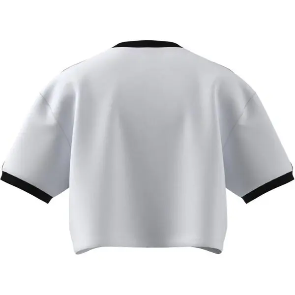 Adidas 3-stripes Loose Crop Top - White/black