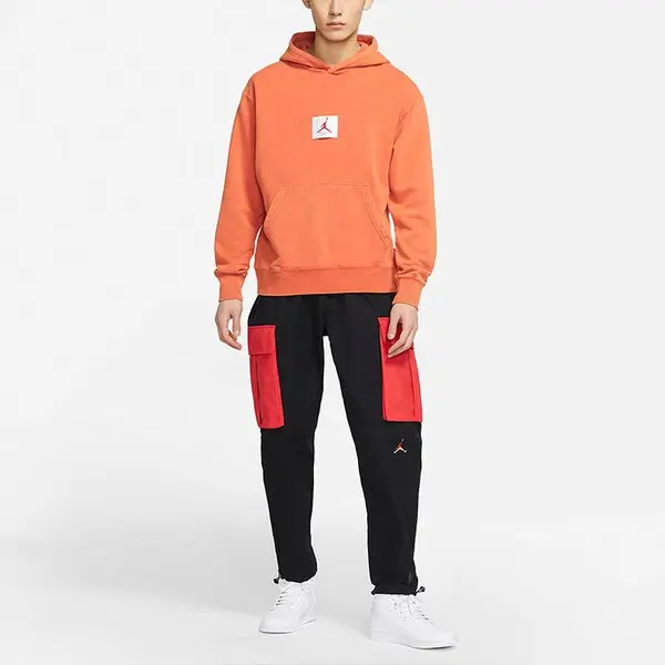JORDAN Air Flight Embroidered Print Hoodie - Red