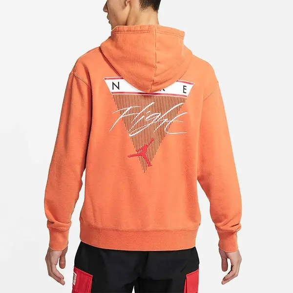 JORDAN Air Flight Embroidered Print Hoodie - Red