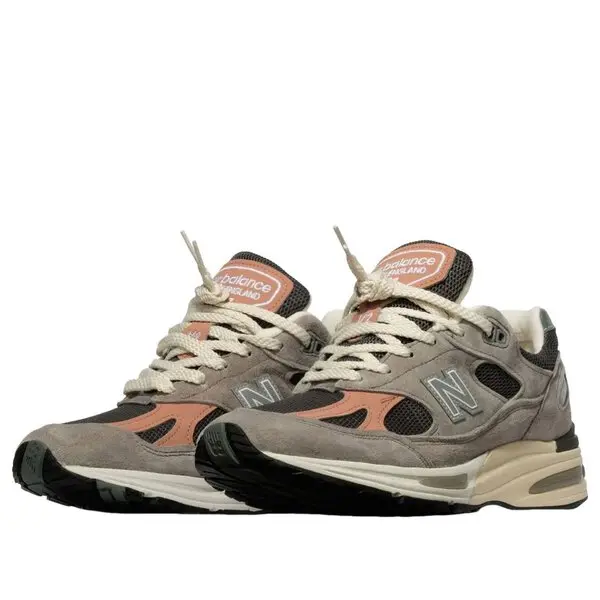 NEW BALANCE Made In Uk 991v2 Sneakers - Grey/salmon