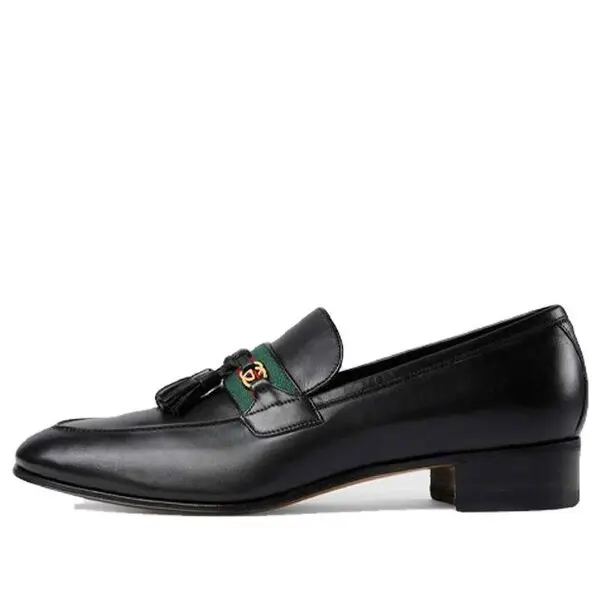 Gucci Interlocking G Tassel Leather Loafers