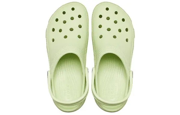 CROCS Classic Platform Clogs - Celery Green