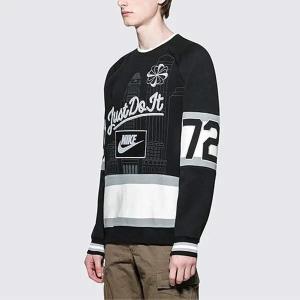 Nike City Version Los Angeles Splicing Limited Sweatshirt - Black/sail/wolf Grey